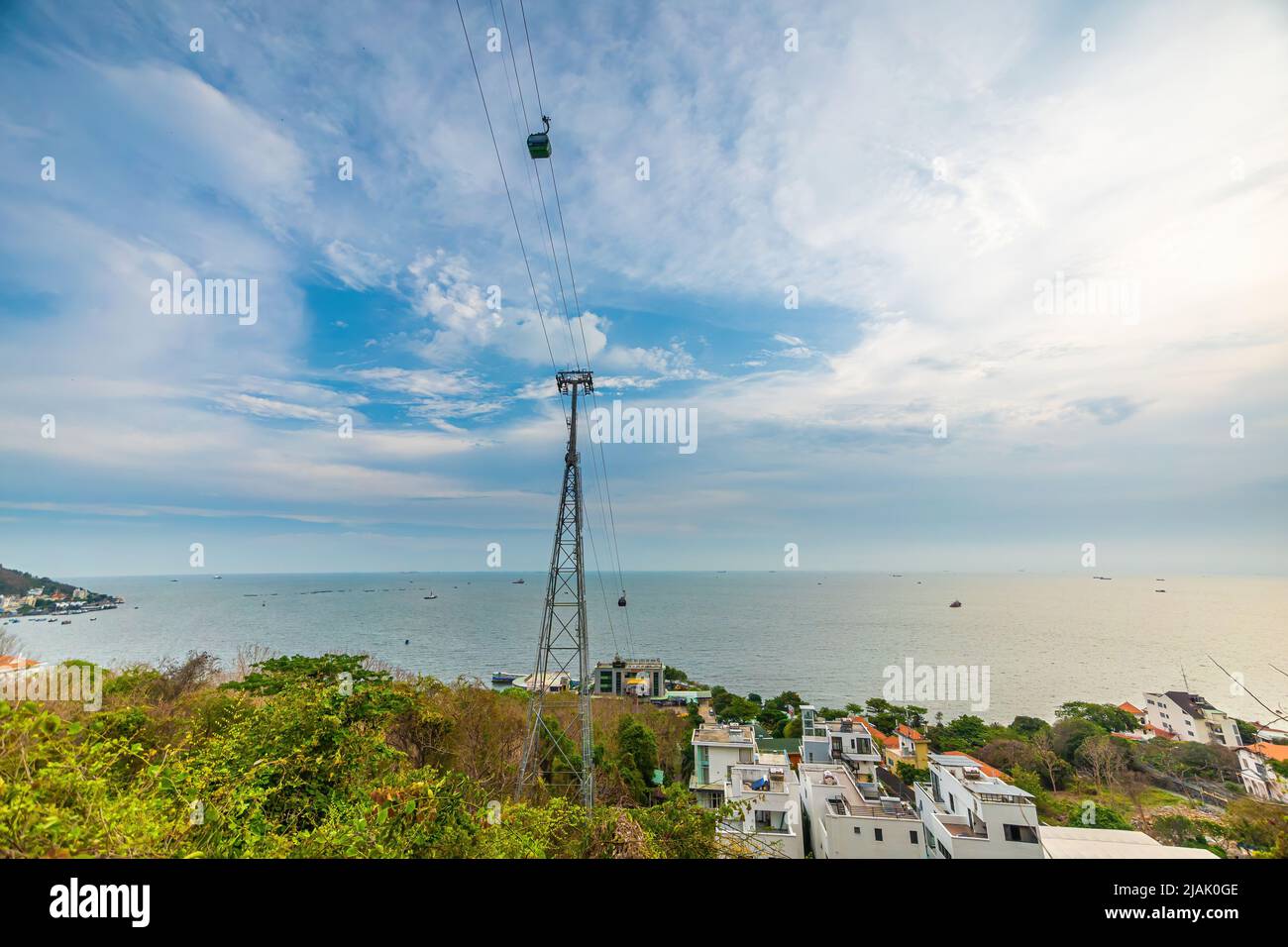 Ho May cable car and station on Nui Lon mountain in Vung Tau city and ...