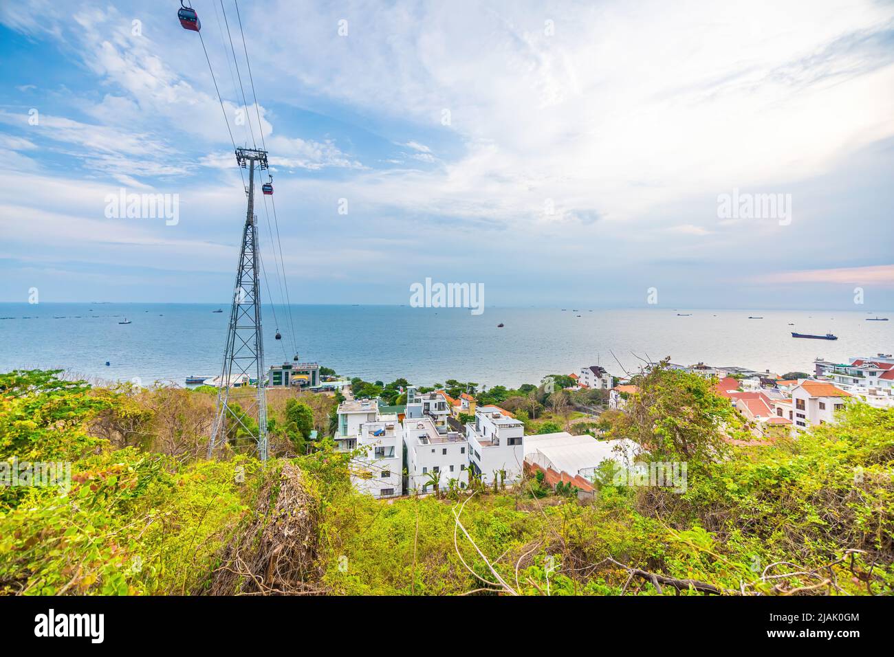 Ho May cable car and station on Nui Lon mountain in Vung Tau city and ...
