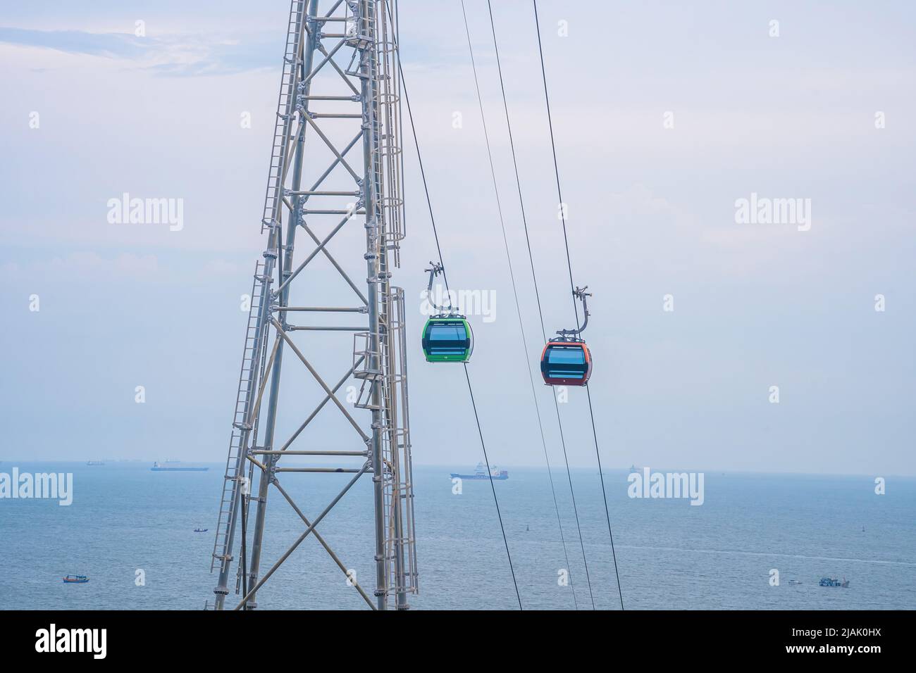 Ho May cable car and station on Nui Lon mountain in Vung Tau city and ...