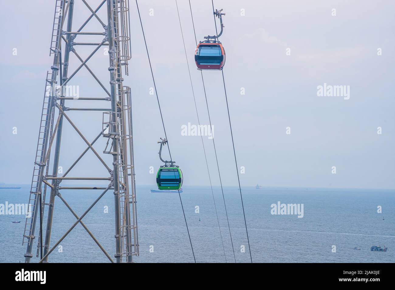 Ho May cable car and station on Nui Lon mountain in Vung Tau city and ...