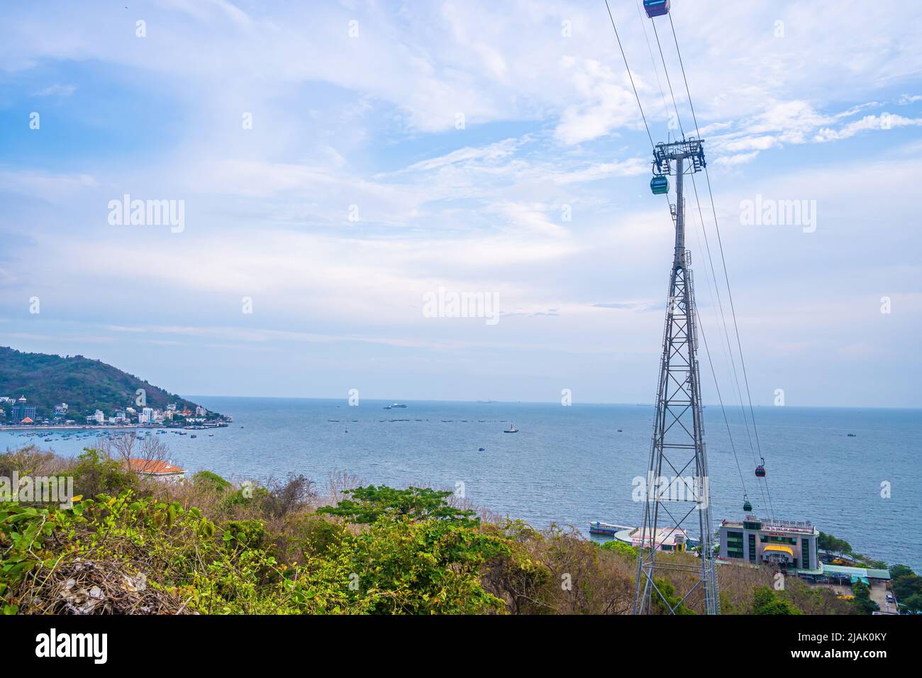 Ho May cable car and station on Nui Lon mountain in Vung Tau city and ...