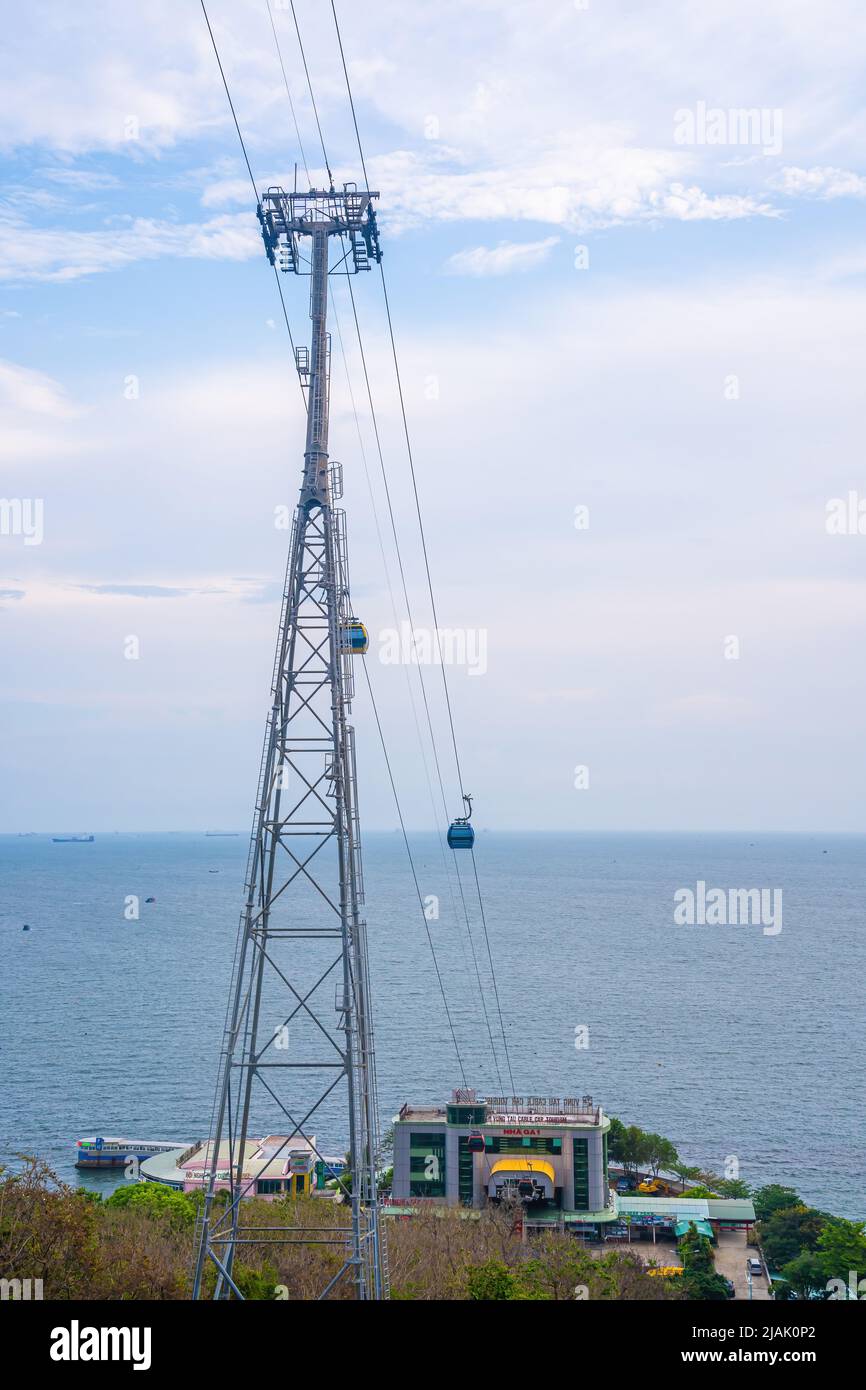 Ho May cable car and station on Nui Lon mountain in Vung Tau city and ...