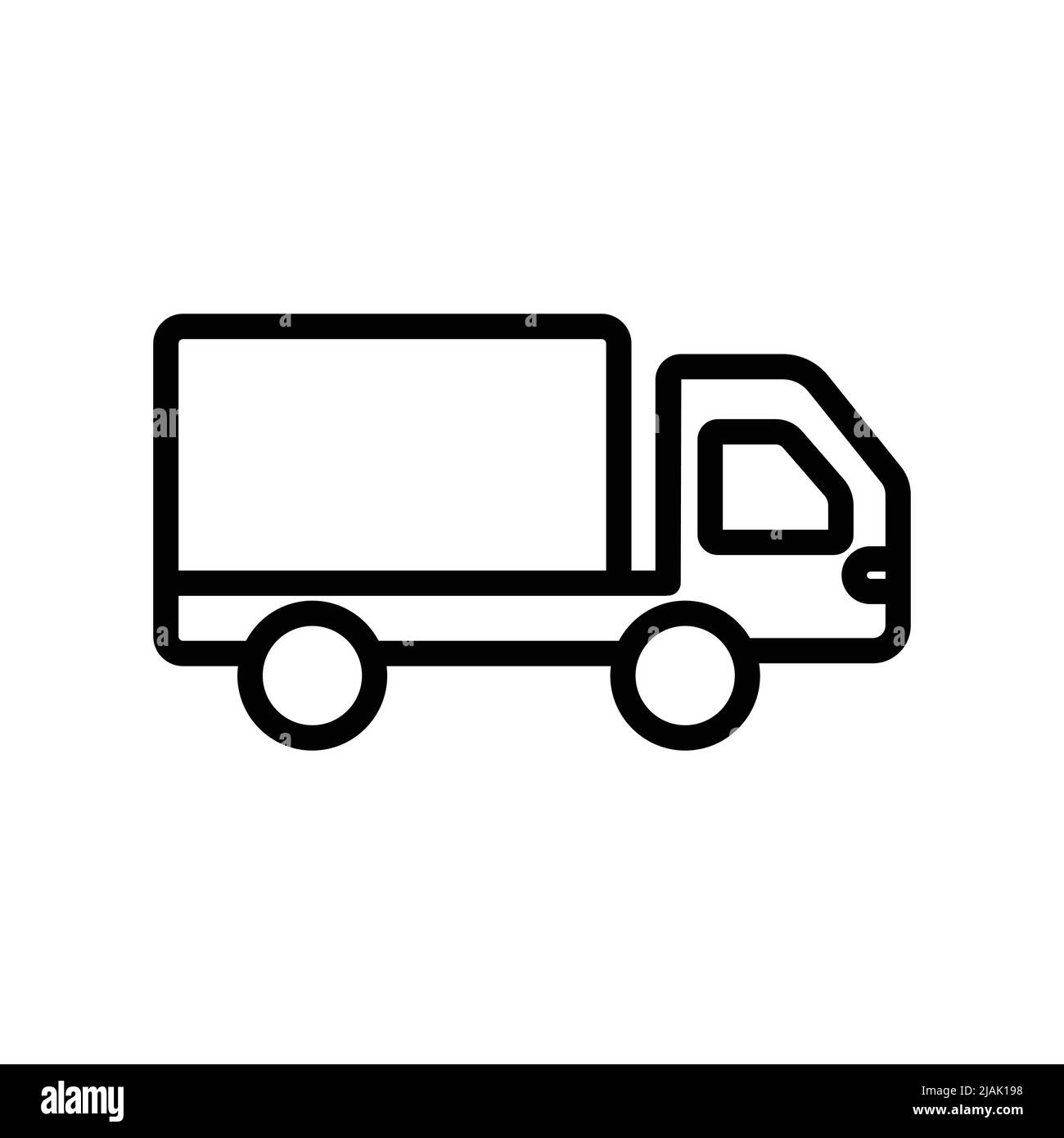 Truck icon vector. transportation, land transportation. line icon style ...