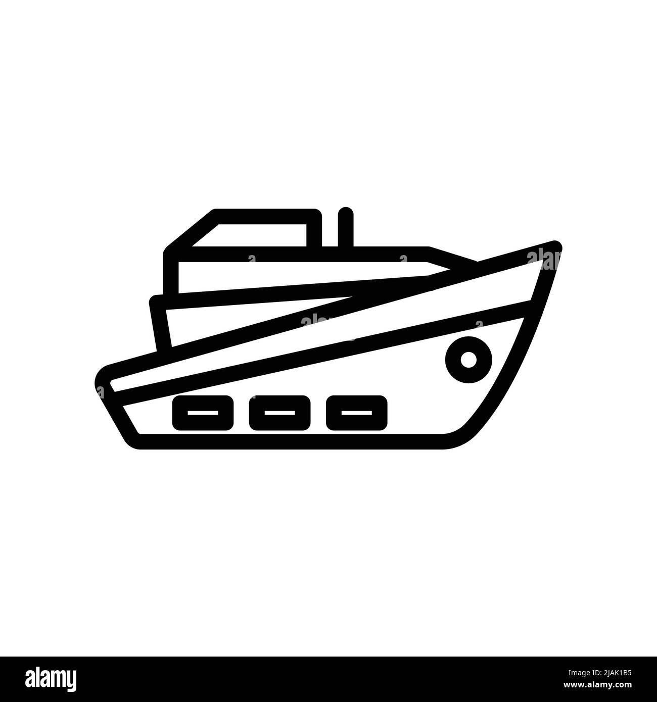 Cruise ship icon vector. transportation, Marine vehicles. line icon ...
