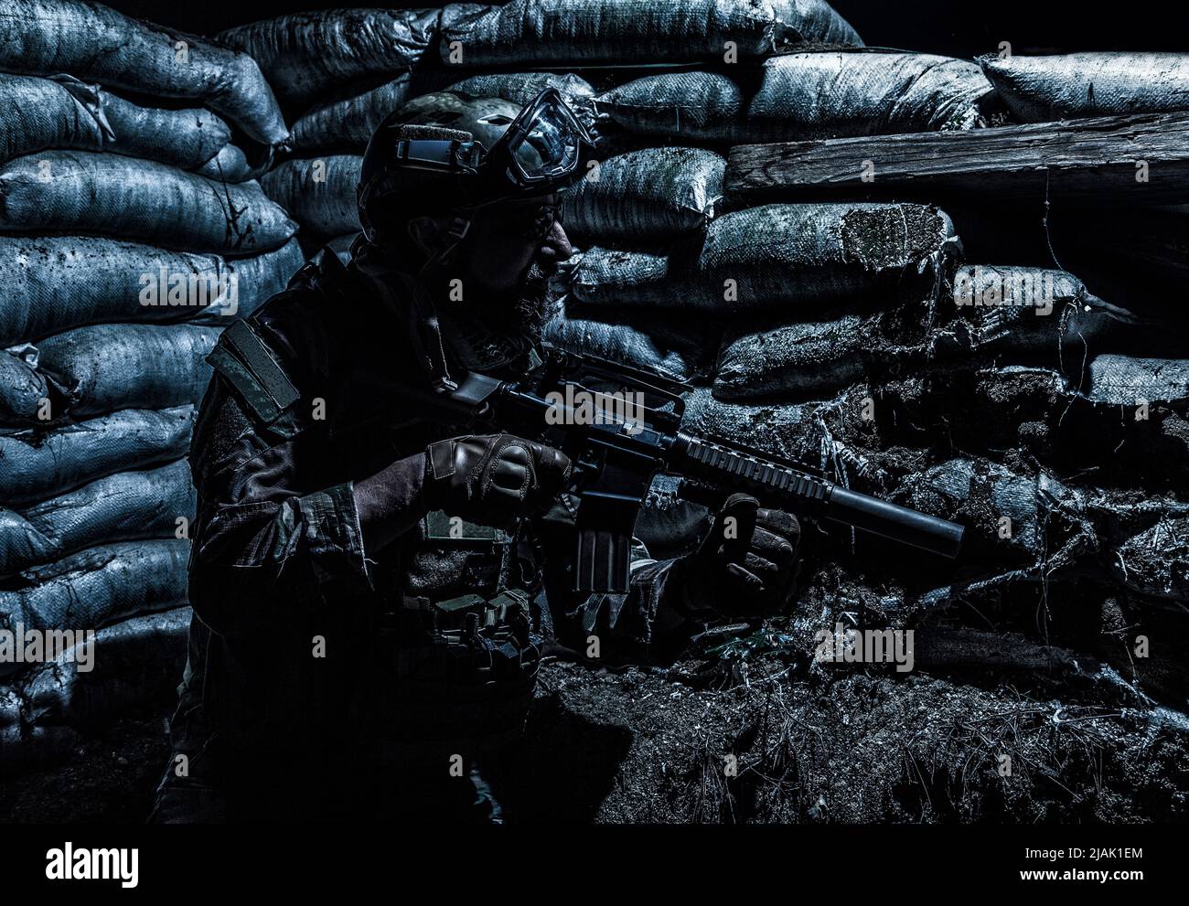 Side view of trench hi-res stock photography and images - Alamy