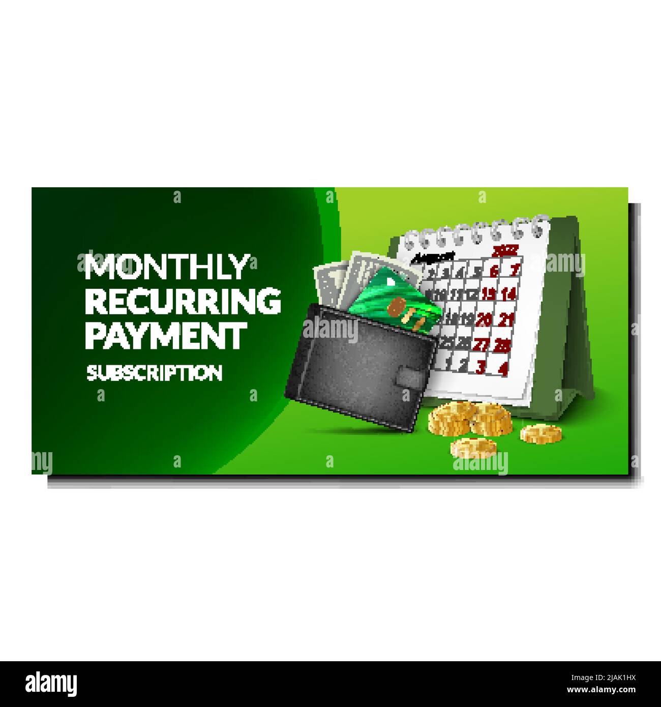 Monthly Payment Creative Promotion Poster Vector Stock Vector Image ...