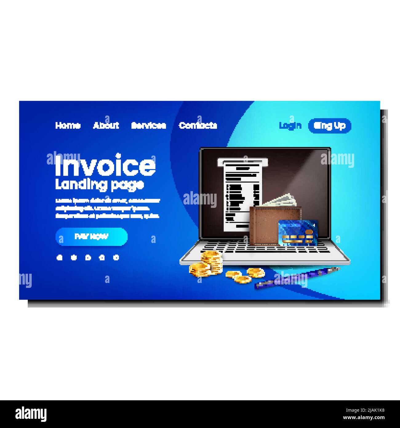 Invoice Commercial Document For Paying Vector Stock Vector Image & Art ...