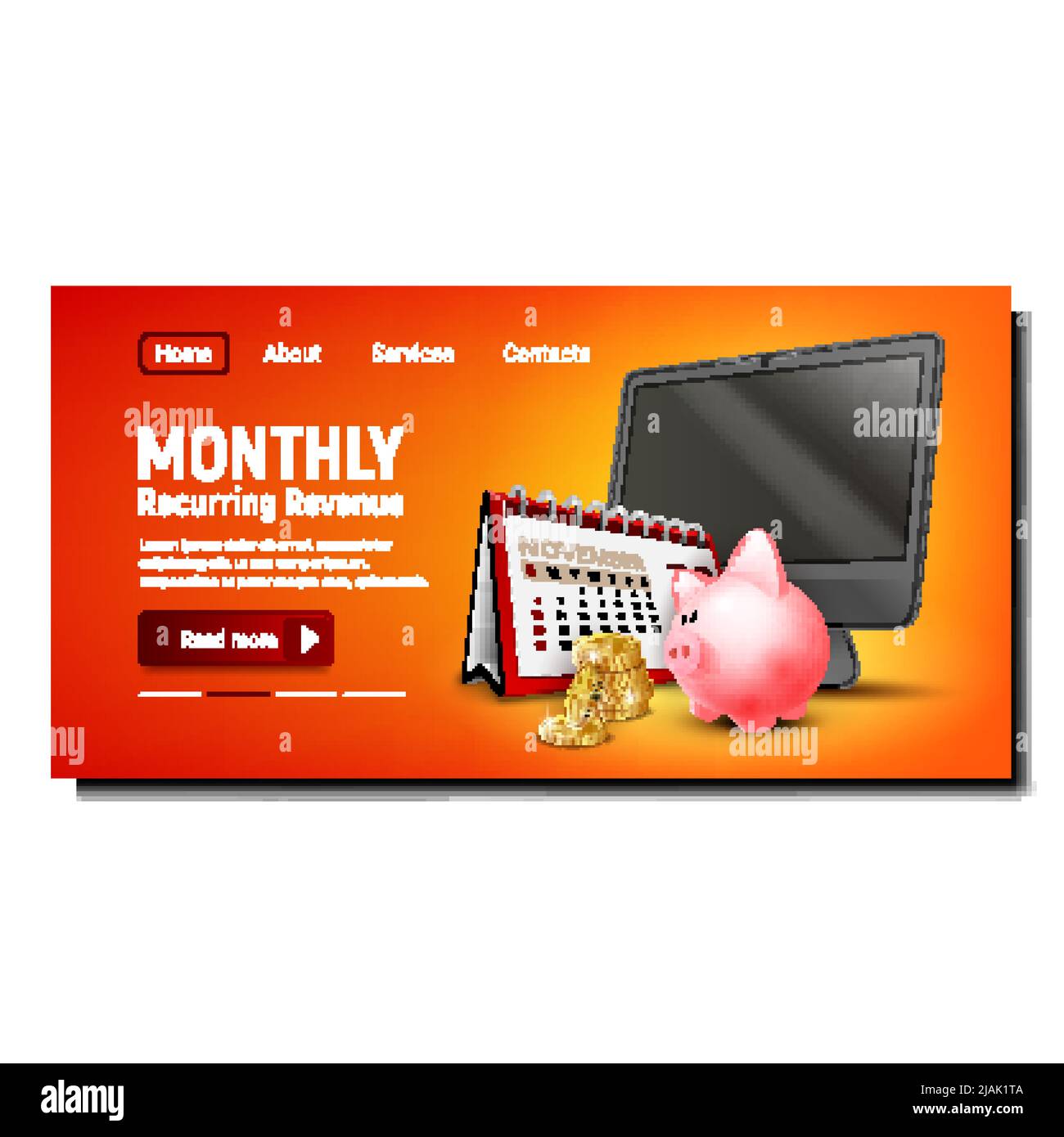 Monthly Recurring Revenue Financial Report Vector Stock Vector Image ...