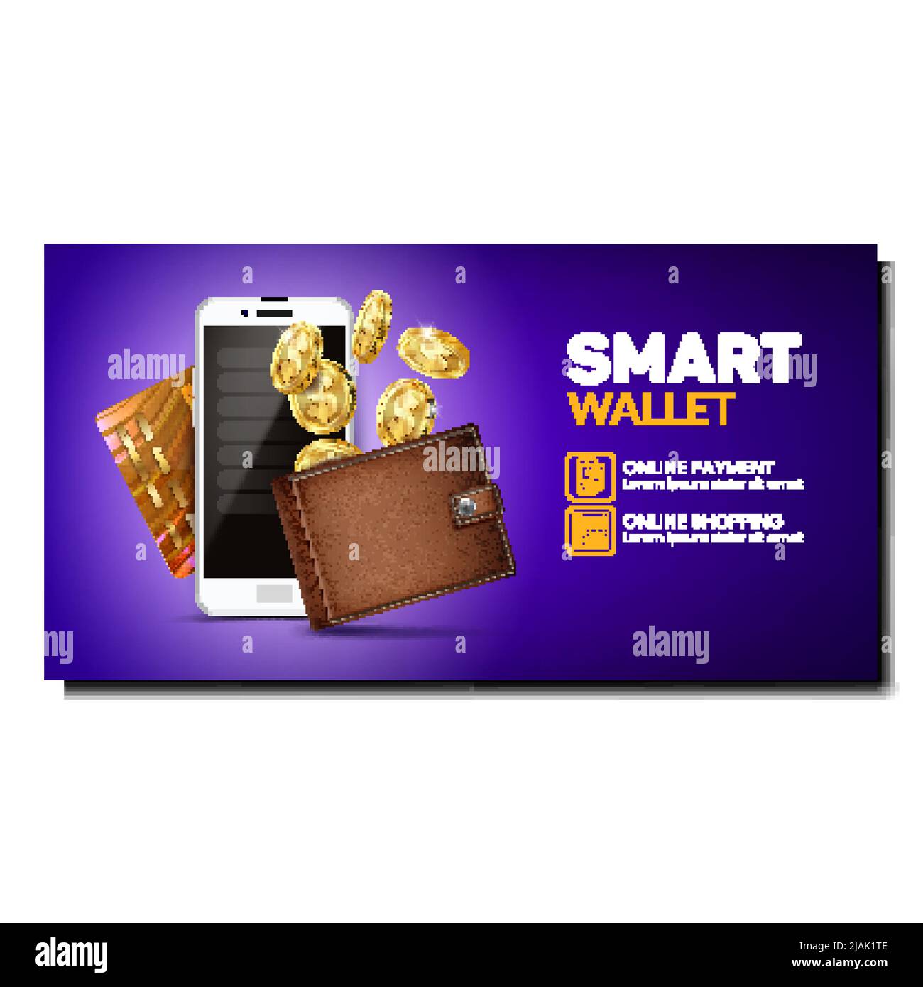 Smart Wallet Creative Promotion Poster Vector Stock Vector Image & Art ...