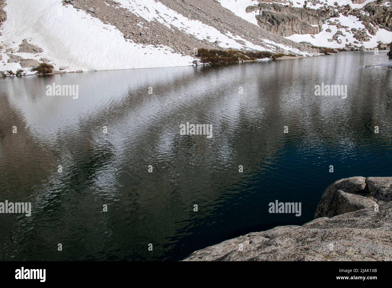 Donkey Lake is one of many alpine lakes in the Eastern Sierra of Inyo ...