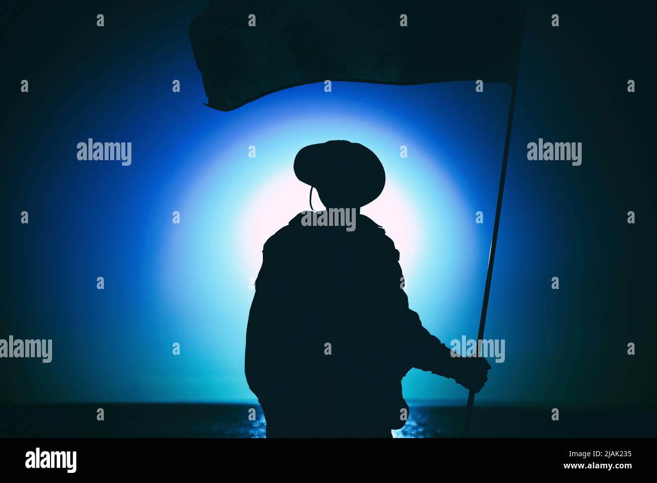 Soldier waving flag hi-res stock photography and images - Alamy