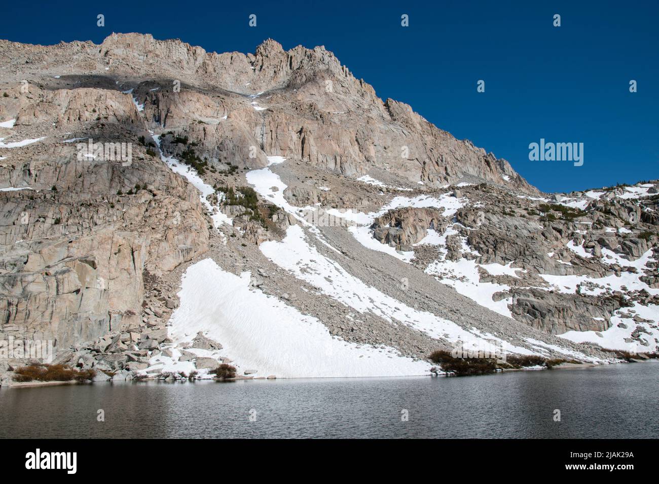 Donkey Lake is one of many alpine lakes in the Eastern Sierra of Inyo ...