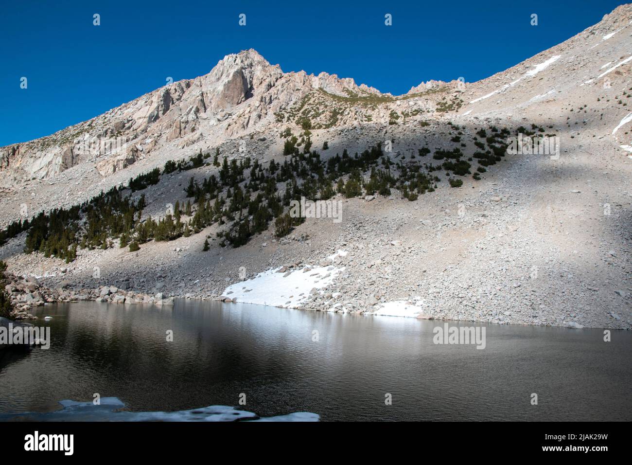 Donkey Lake is one of many alpine lakes in the Eastern Sierra of Inyo ...