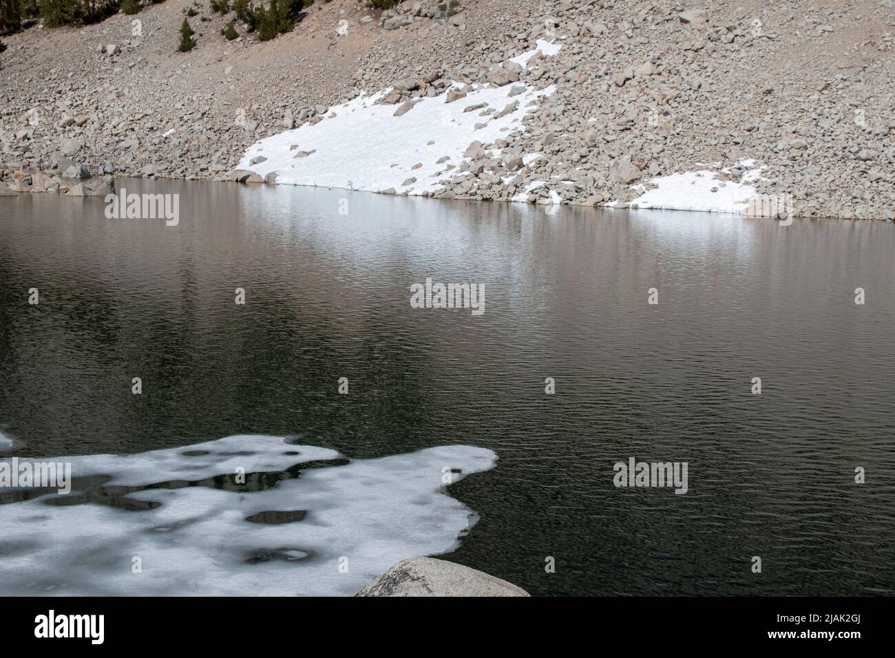 Donkey Lake is one of many alpine lakes in the Eastern Sierra of Inyo ...