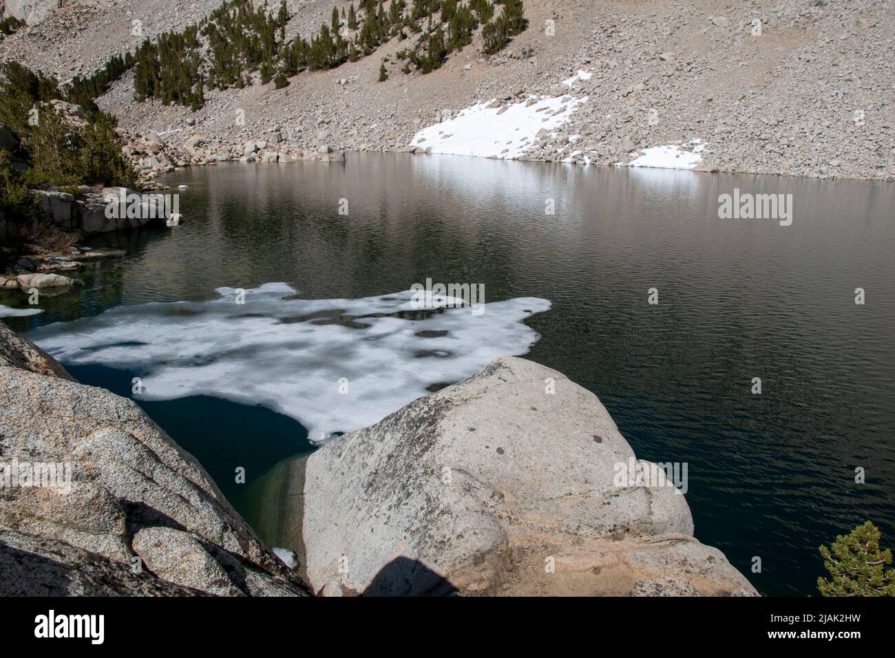 Donkey Lake is one of many alpine lakes in the Eastern Sierra of Inyo ...