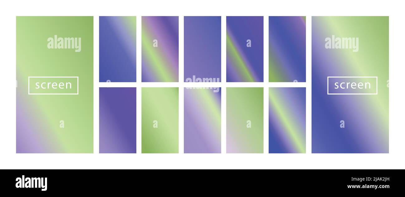 Mobile screen lock display collection of colorful backgrounds in trendy ...