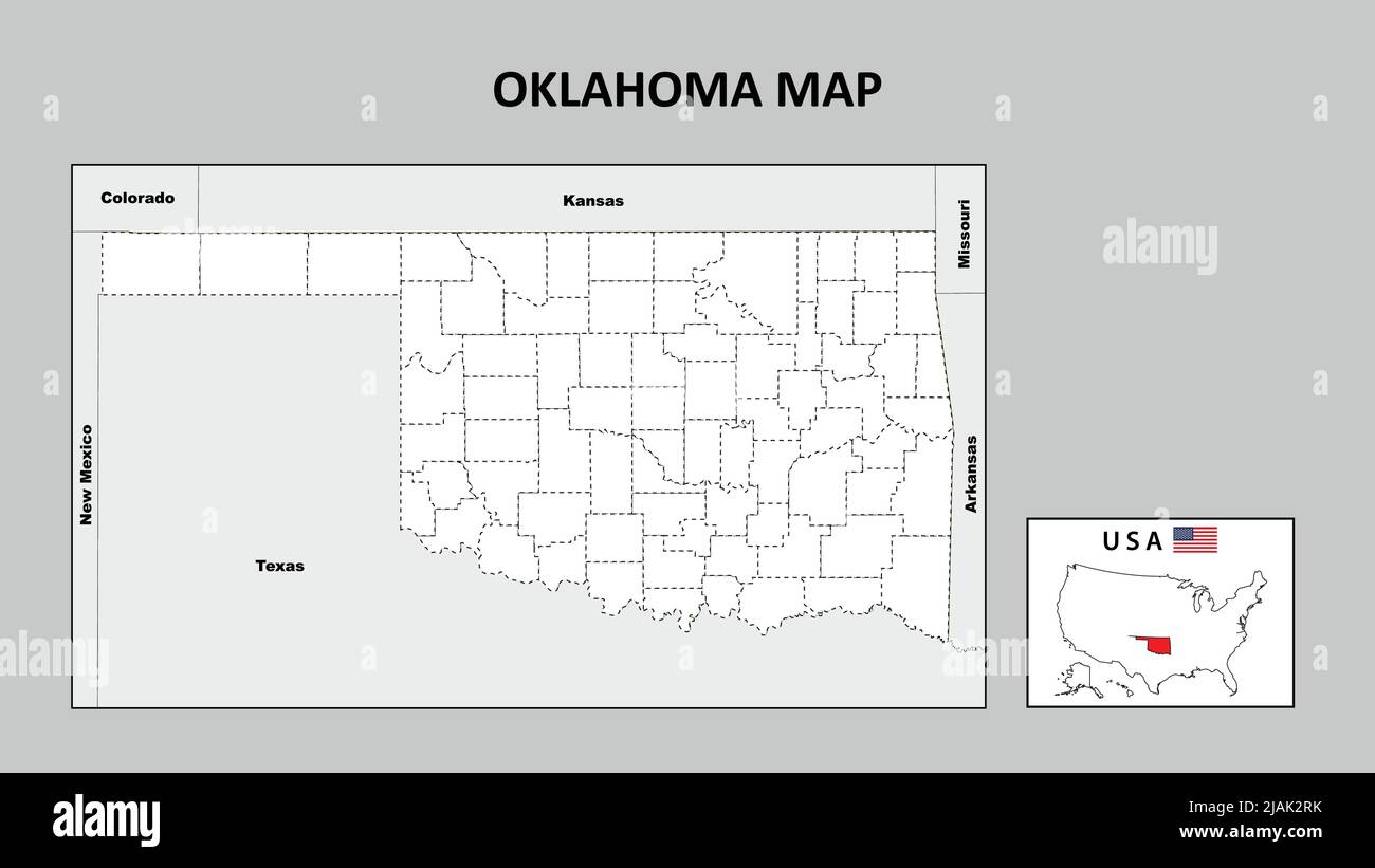 Us state oklahoma map Stock Vector Images - Alamy