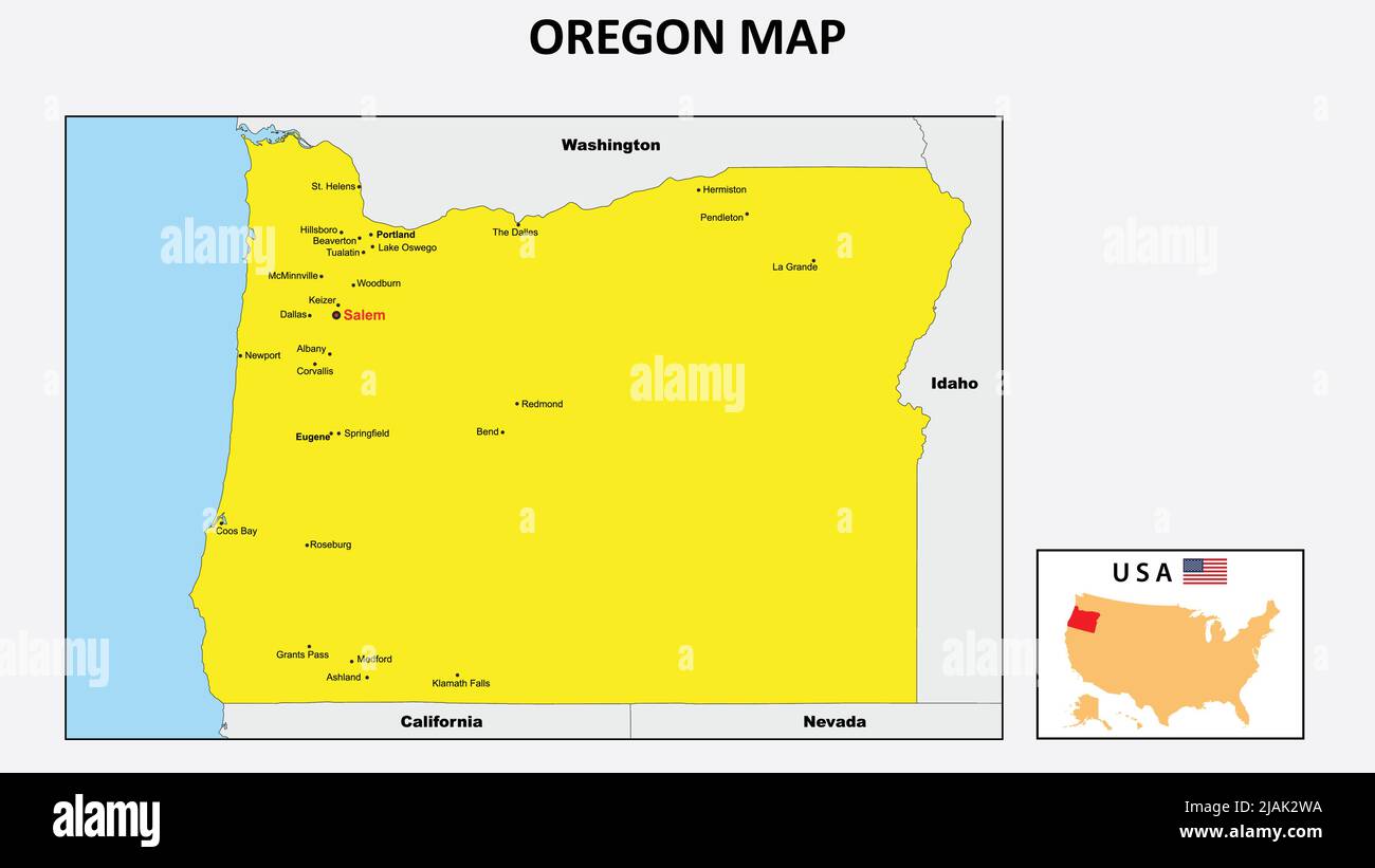 Map of oregon city oregon hi-res stock photography and images - Alamy