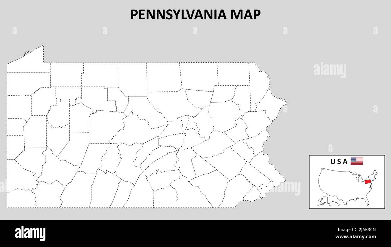 Us map political boundaries hi-res stock photography and images - Alamy