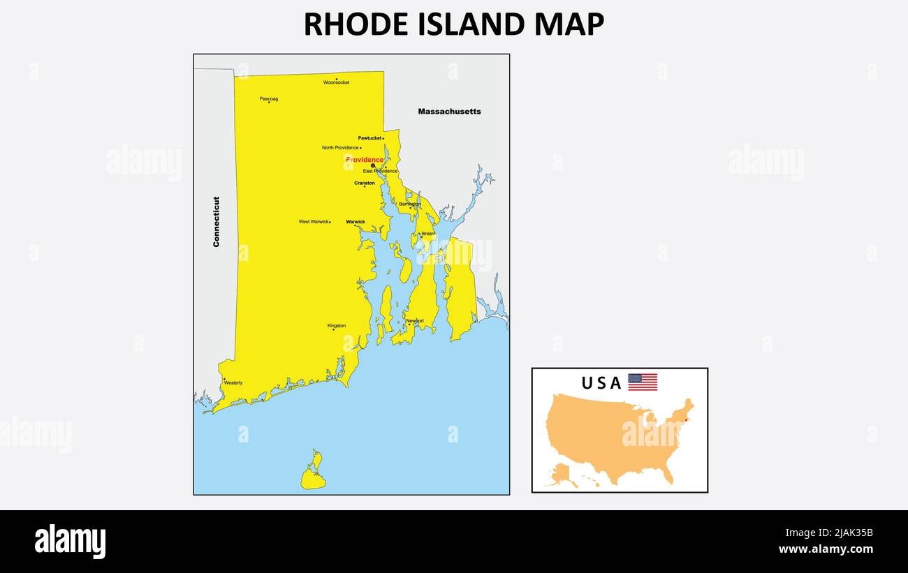 Rhode island map Stock Vector Images - Alamy