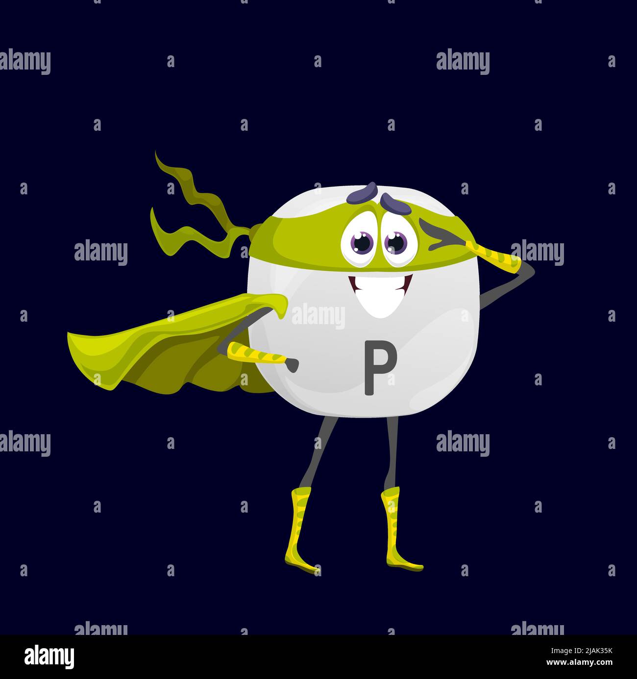 Cartoon phosphorus superhero micronutrient character. Isolated vector ...
