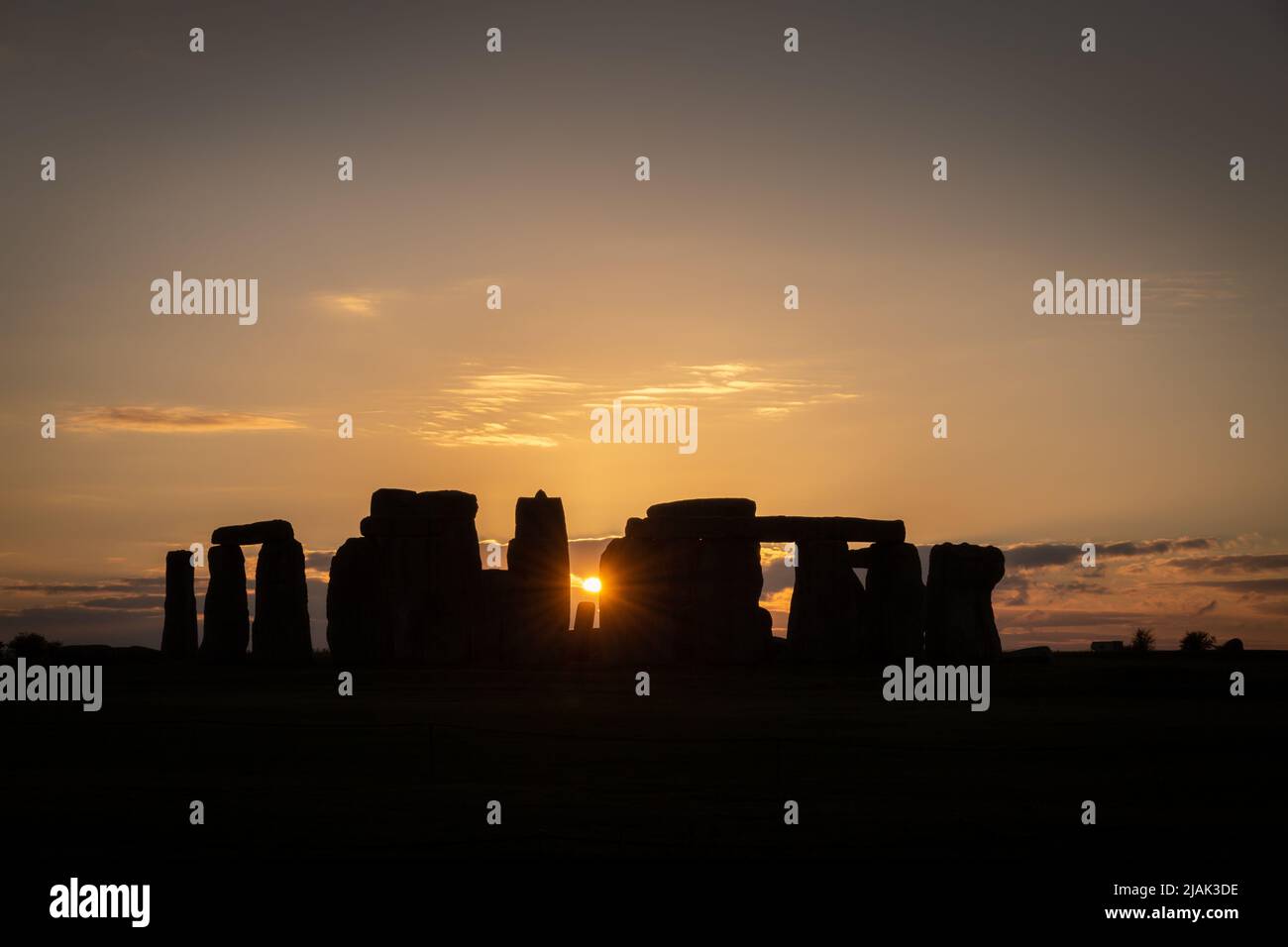 Beautiful sunrise through the prehistoric stones of UNESCO world ...