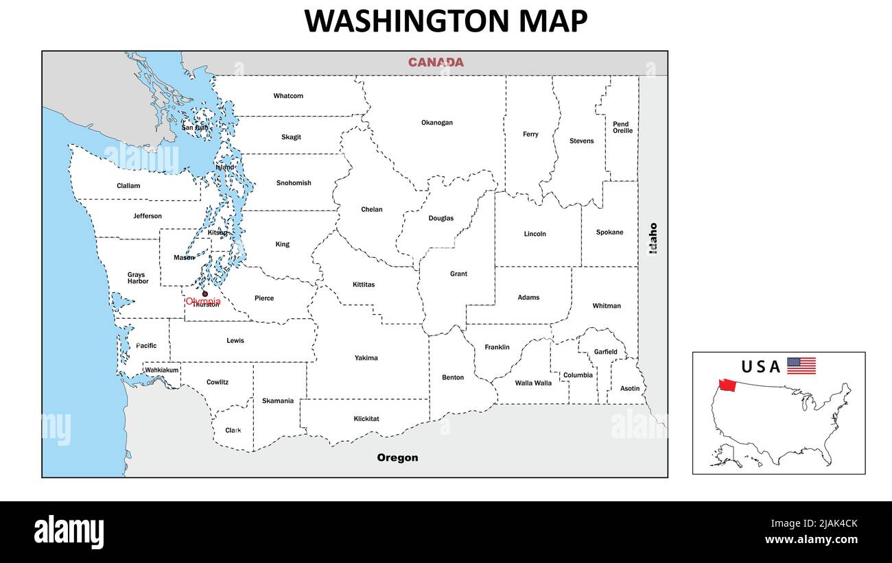 Dayton washington map Cut Out Stock Images & Pictures - Alamy