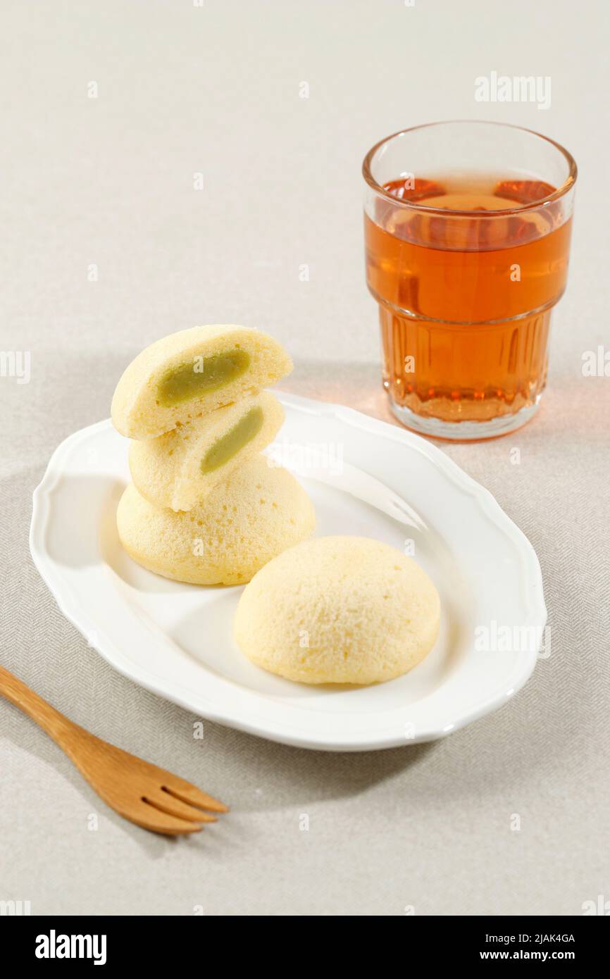 Bakpia Kukus Jogja or Bakpia Tugu, Steamed Mini Round Cake with Mung ...