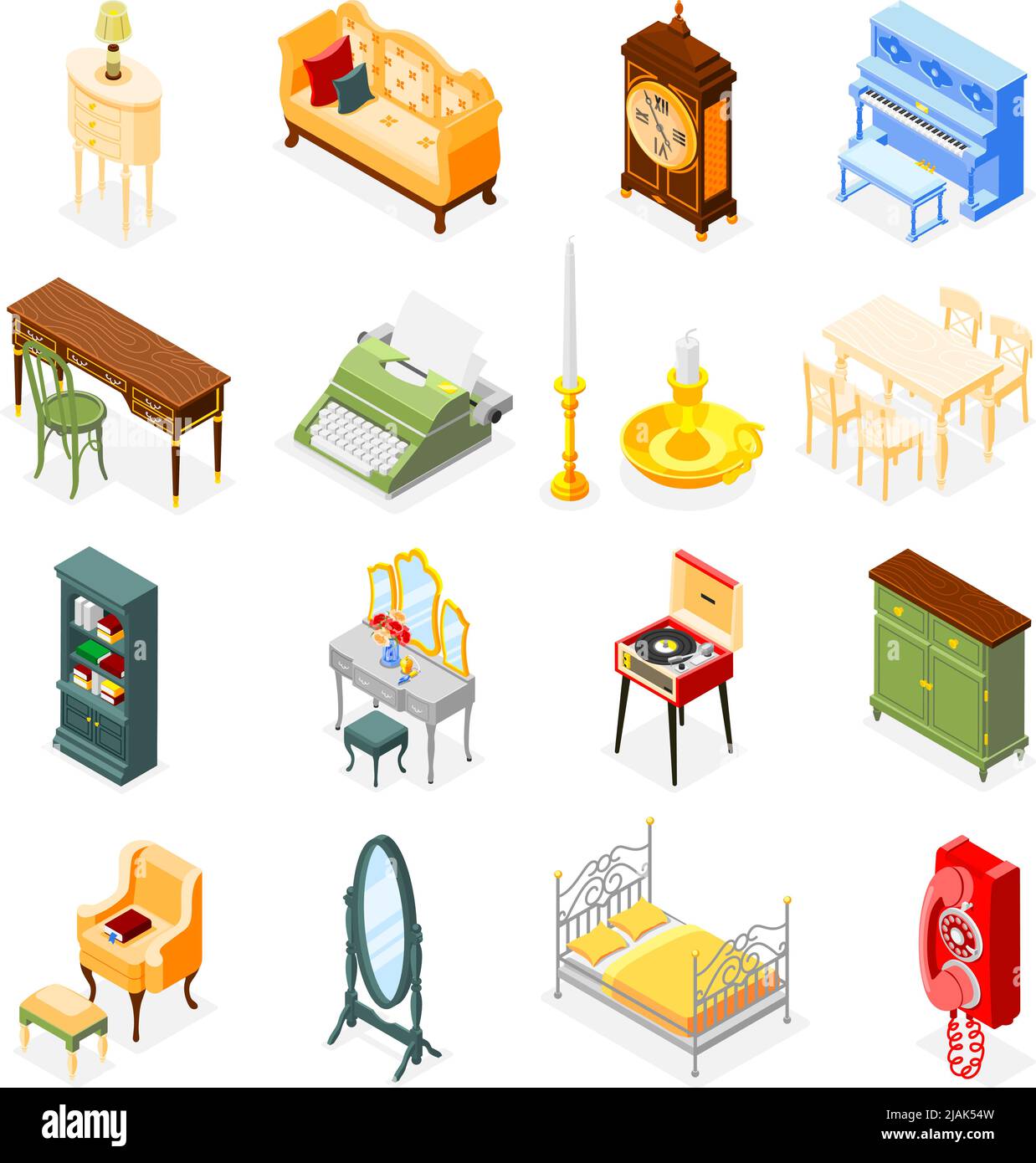 Antique beds Stock Vector Images - Alamy