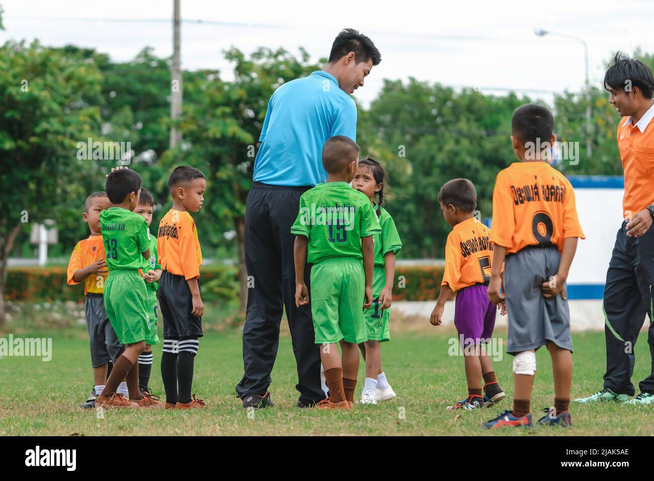 KANCHANABURI, THAILAND-AUGUST 29,2019 : Football soccer children ...