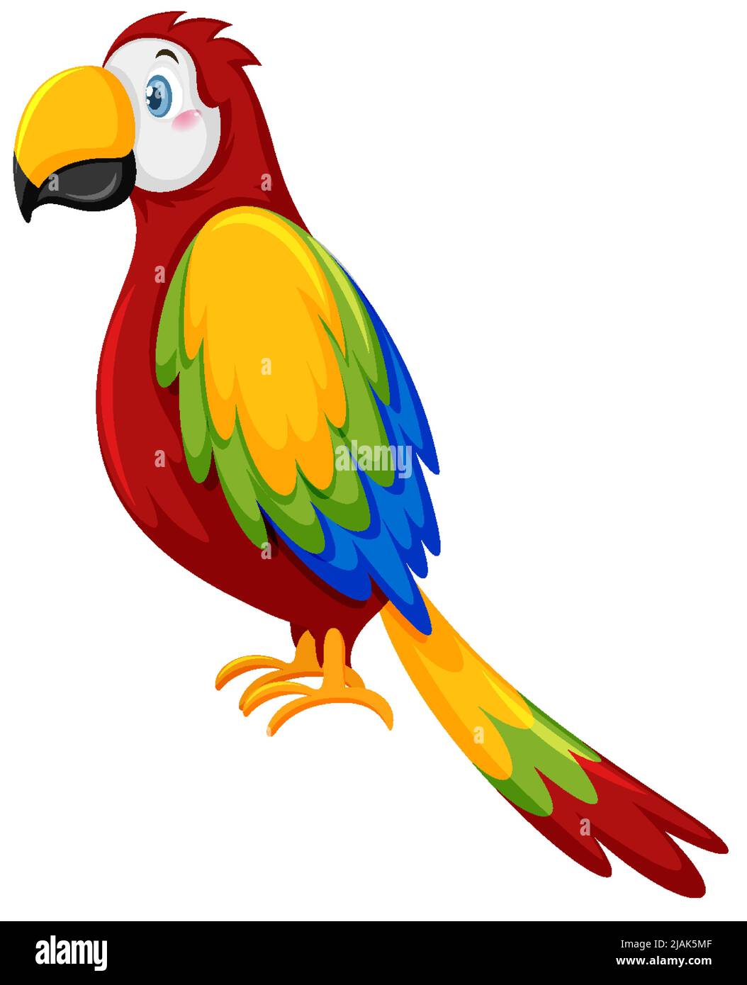 Parrot bird in cartoon style illustration Stock Vector Image & Art - Alamy