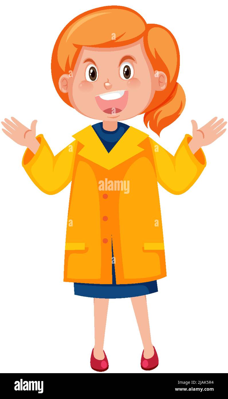 Cute simple cartoon character on white background illustration Stock ...