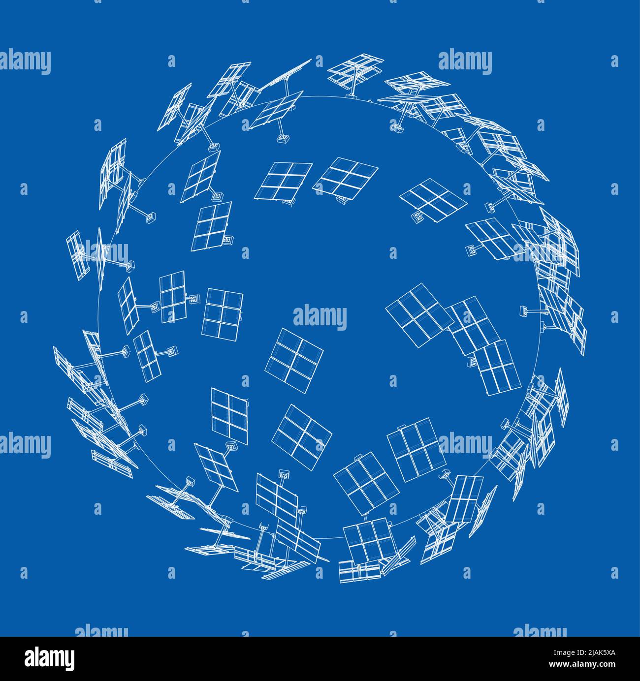 Solar Panels on Earth Concept. Vector Stock Vector Image & Art - Alamy