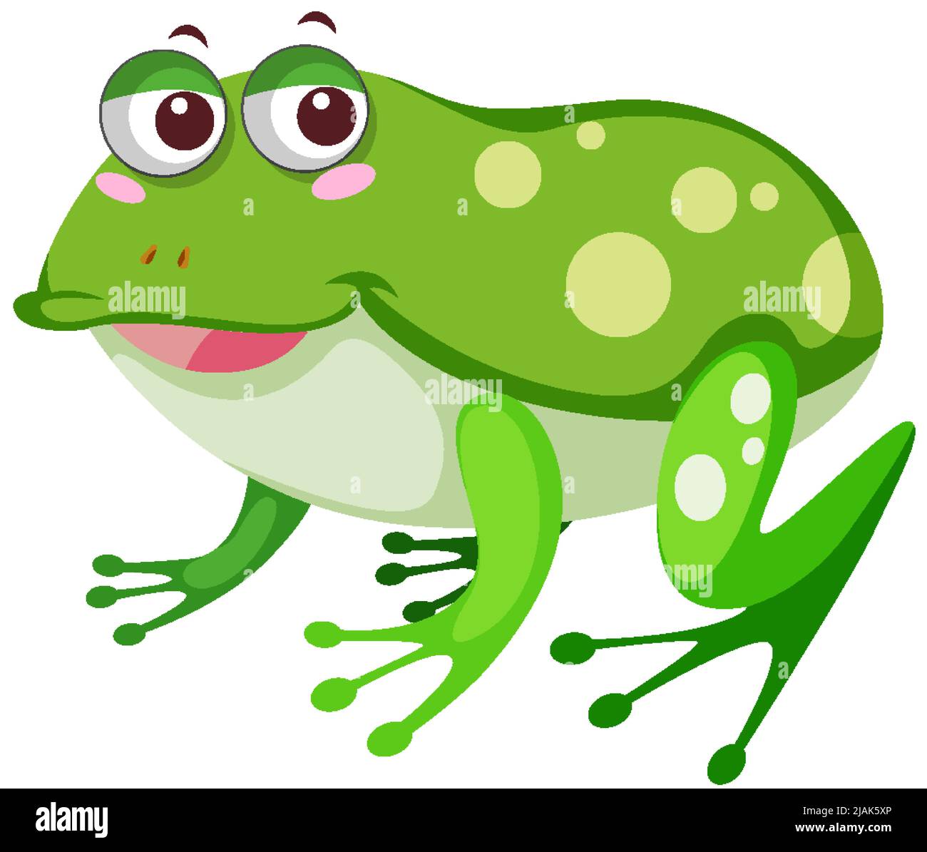 A frog cartoon on white background illustration Stock Vector Image ...