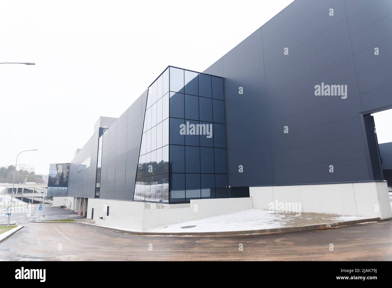 Entry in a distribution warehouse with cargo doors for loading goods ...