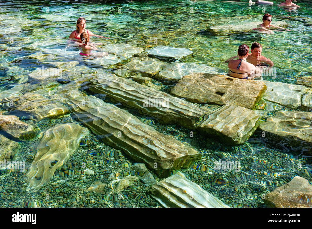 Foreign tourists enjoy the healing properties of thermal waters among ...