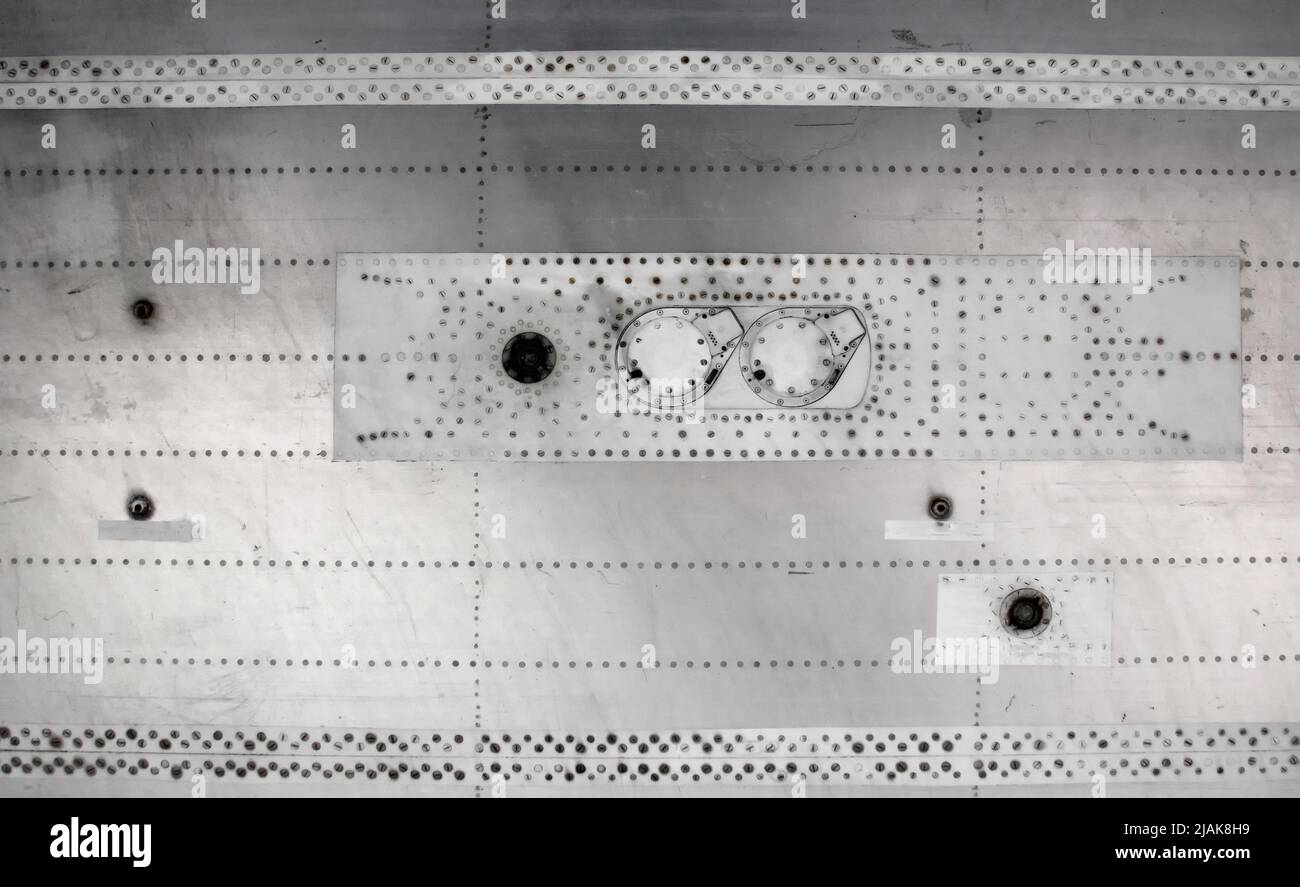 Riveted fuselage skin of a military aircraft Stock Photo - Alamy