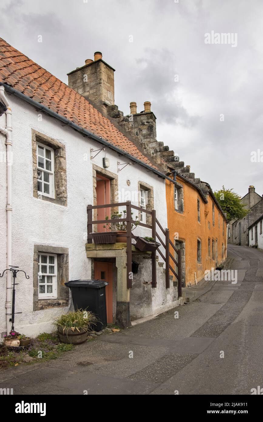 some of the many old buildings in culross village in fife scotland is ...