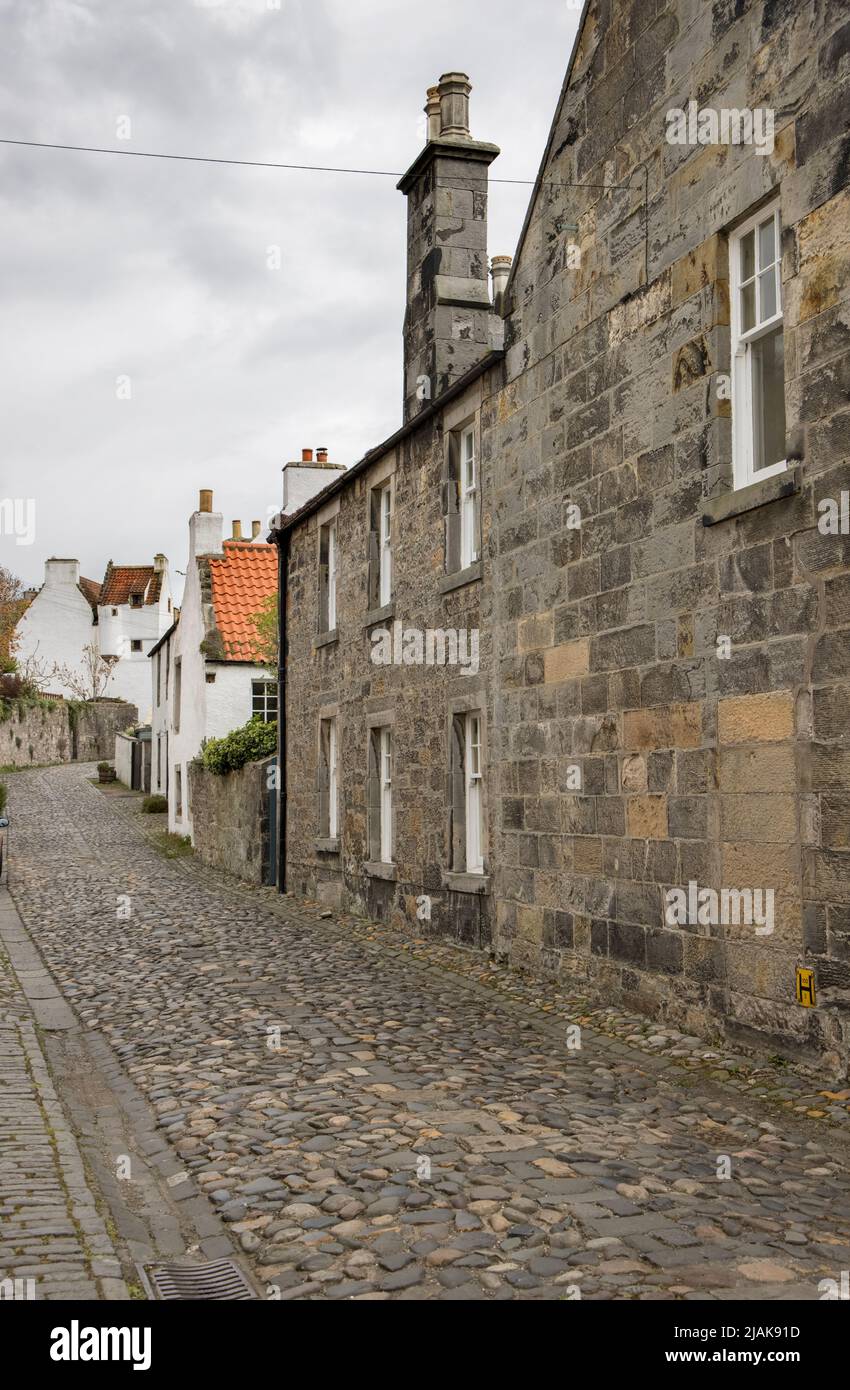 some of the many old buildings in culross village in fife scotland is ...