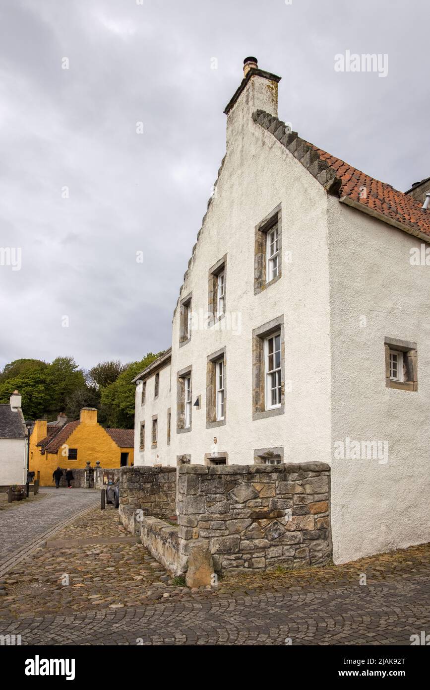 some of the many old buildings in culross village in fife scotland is ...