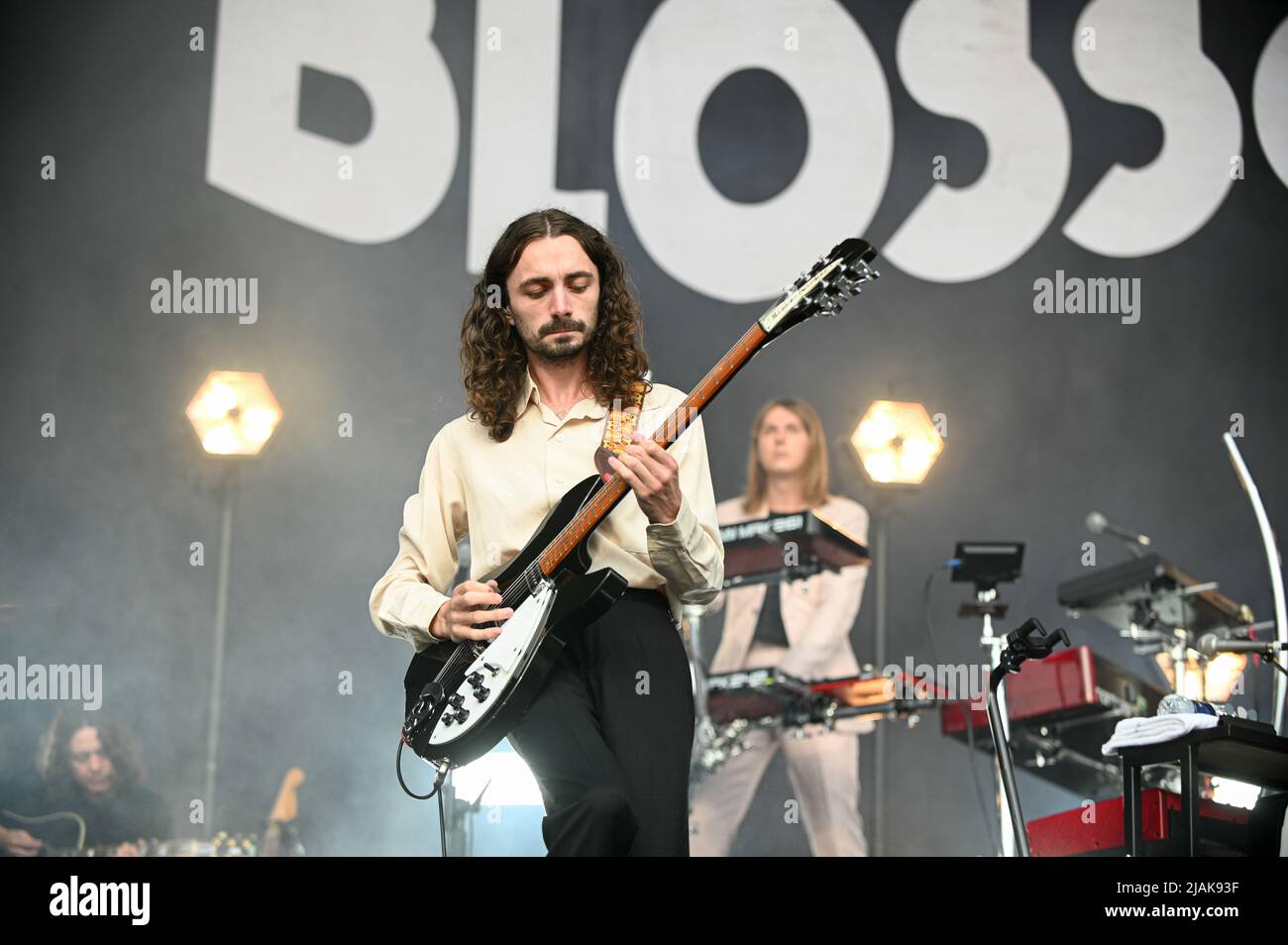 Josh Dewhurst of Blossoms Pop band performs live on stage at the ...