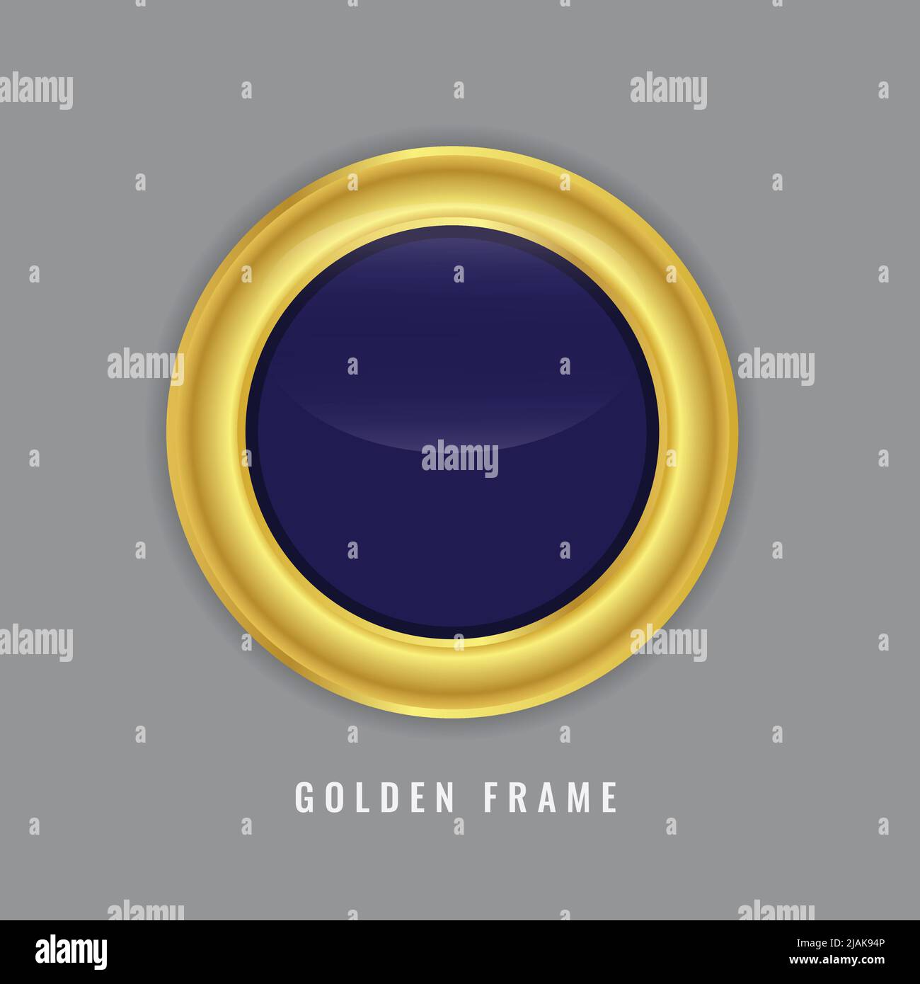 Realistic round or circle golden border frame Stock Vector Image & Art ...