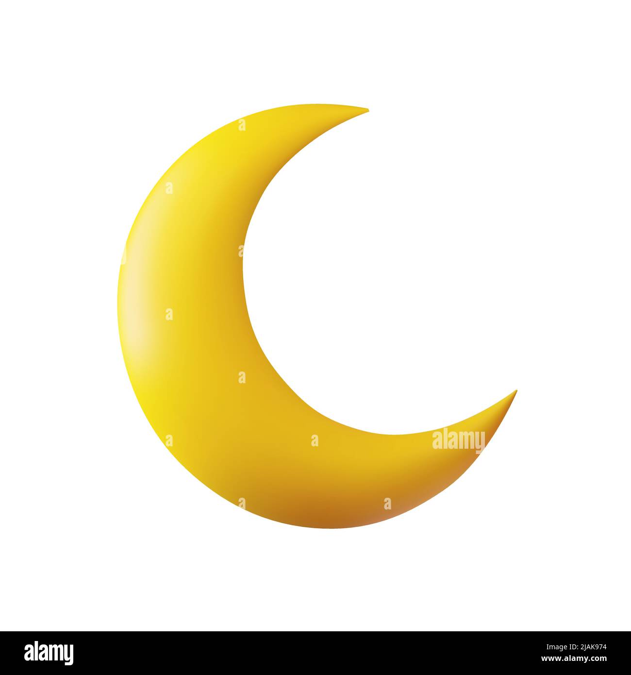 3d crescent moon yellow Stock Vector Images - Alamy