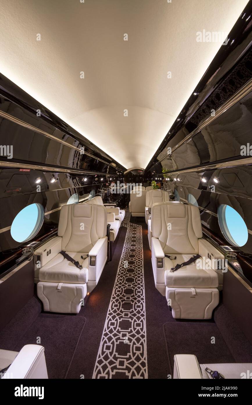 Private Jet Interior Cockpit