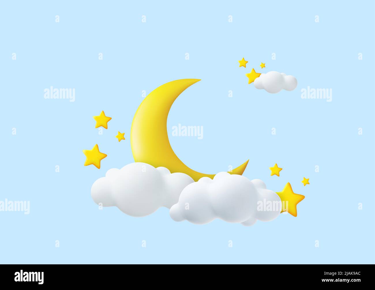 Cute golden moon crescent hi-res stock photography and images - Alamy