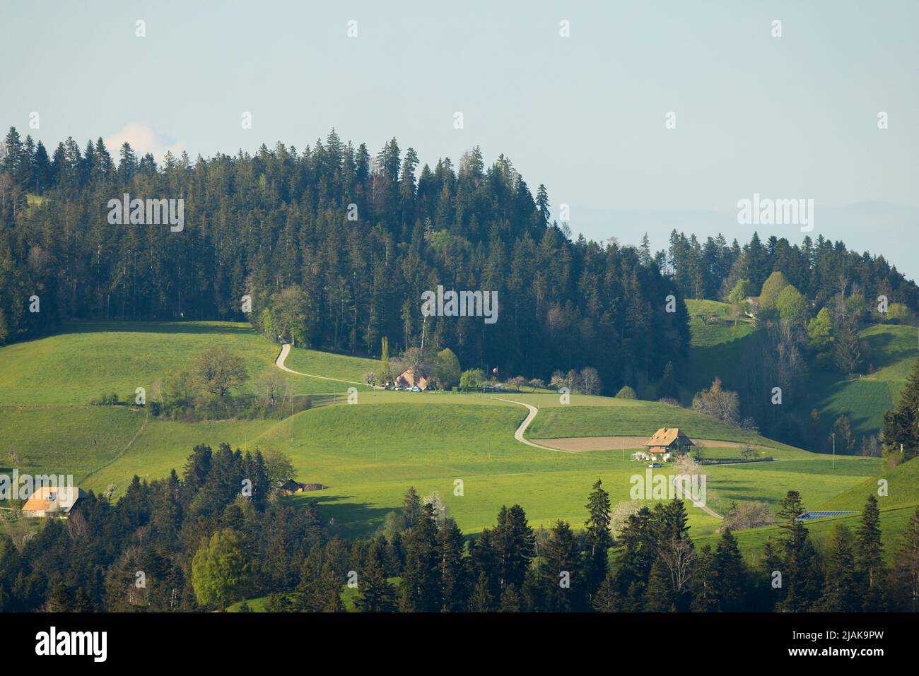 farm house in the hills of Emmental in spring Stock Photo - Alamy