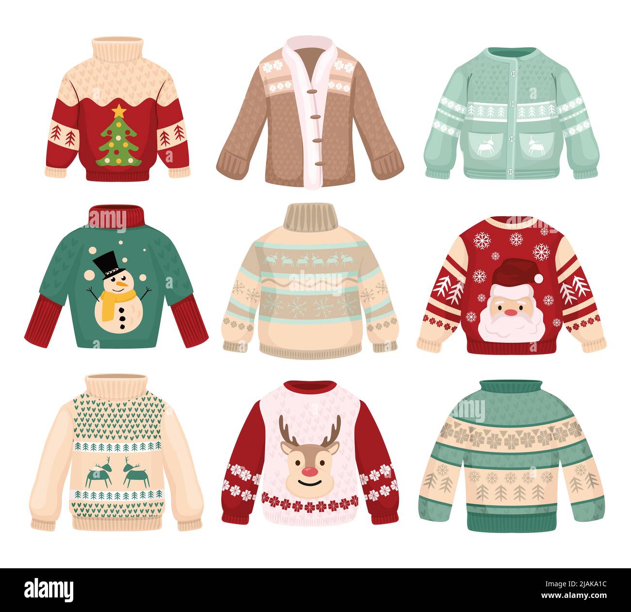Wearing woolen sweater Stock Vector Images - Alamy