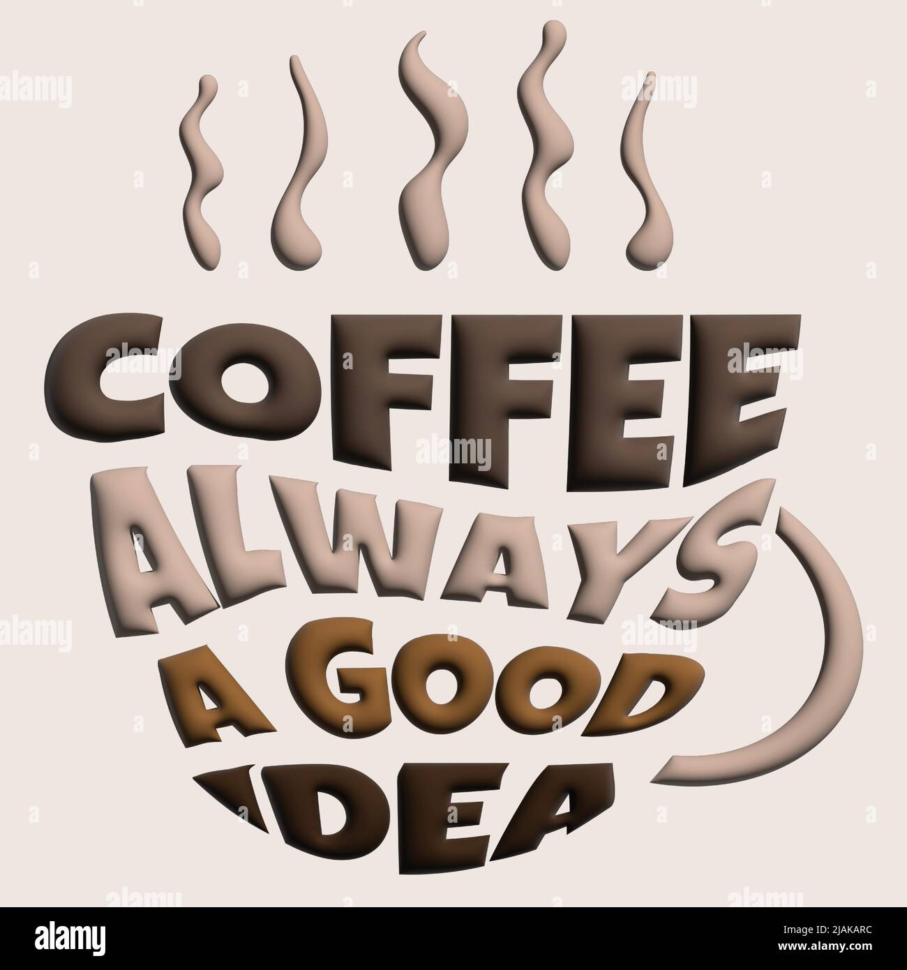 Coffee slogan 3d vector Stock Vector Image & Art - Alamy