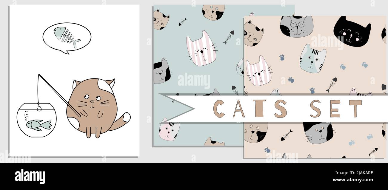 Cute meow cat vector Stock Vector Image & Art - Alamy