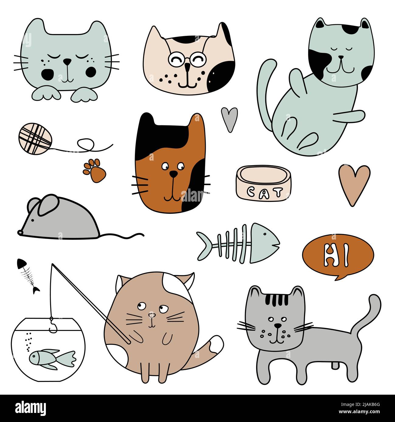 Kitty cats design Stock Vector Image & Art - Alamy